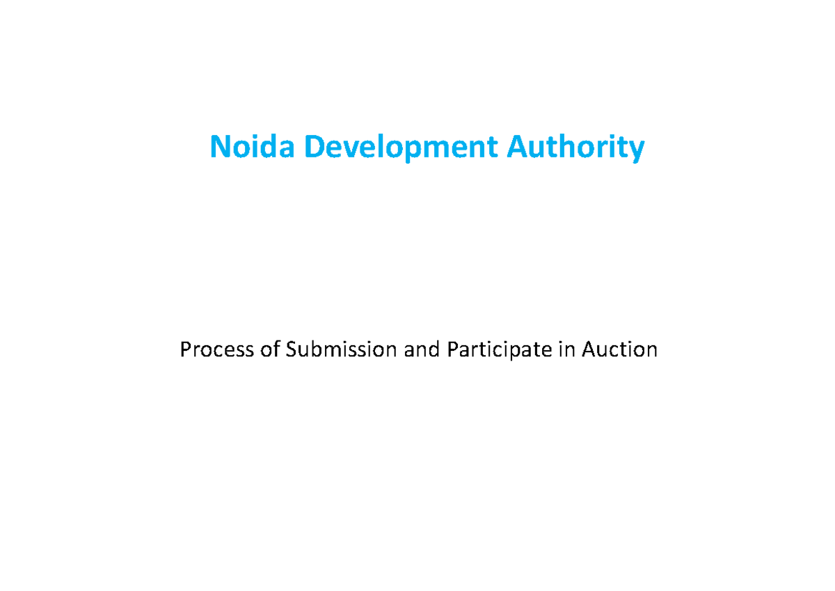 Brochure download, Processing Fees, EMD submission Process - Noida ...
