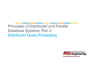 CSE 511 - 4.9 Parallel Sorting and Joins - Principles of Distributed and Parallel Database ...