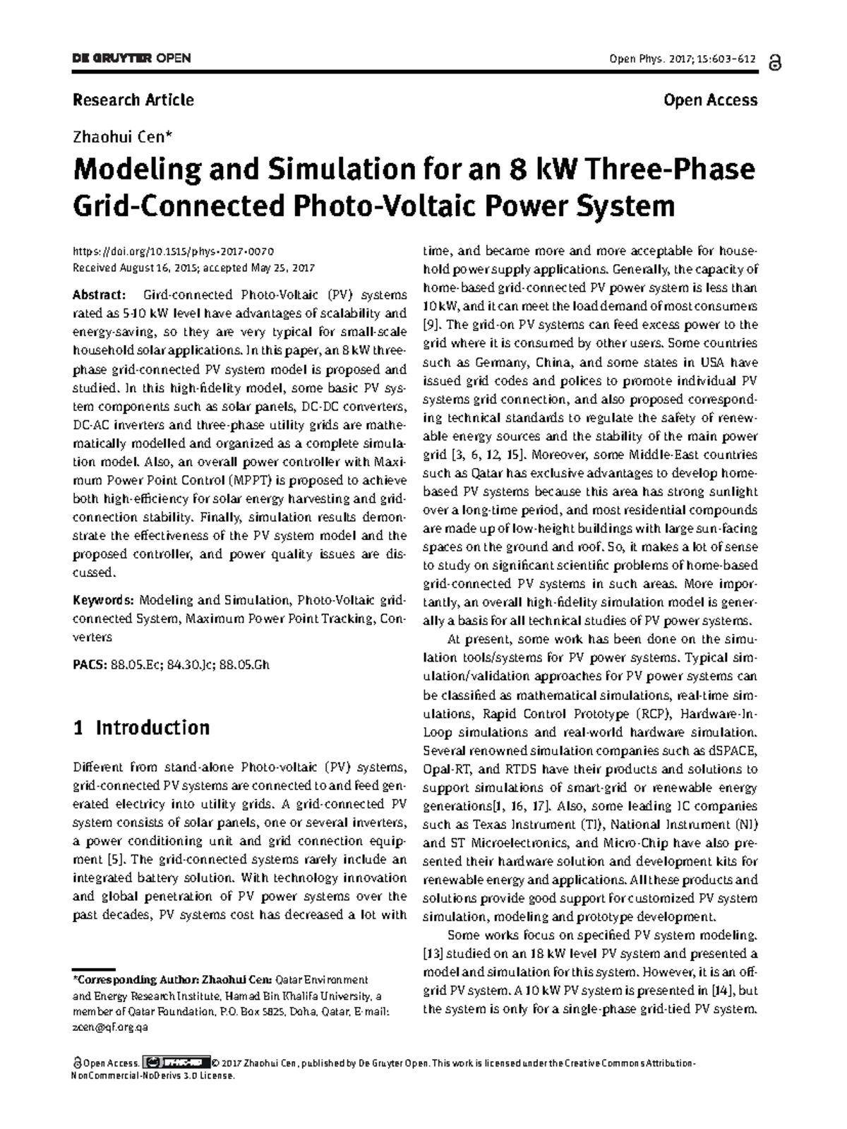 10 - Power electronics - Open Access. © 2017 Zhaohui Cen, published by ...