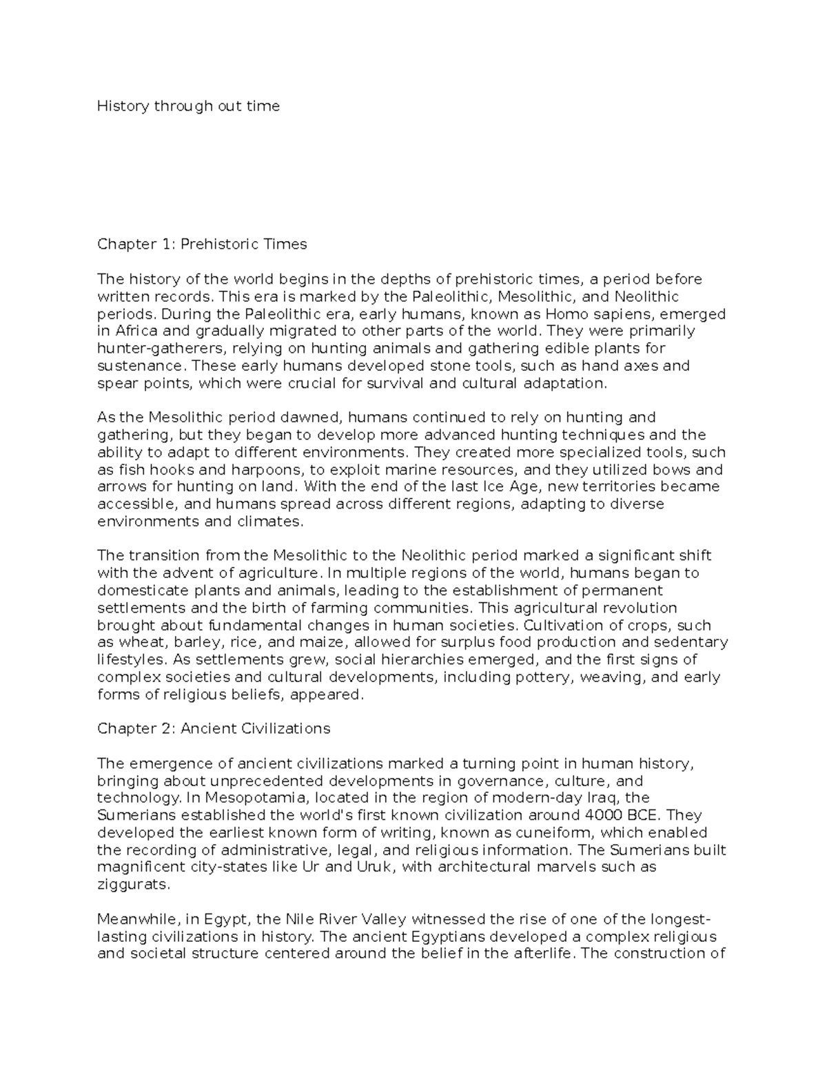 All history through out time. Simon Fraser university - HIST 220 - SFU ...