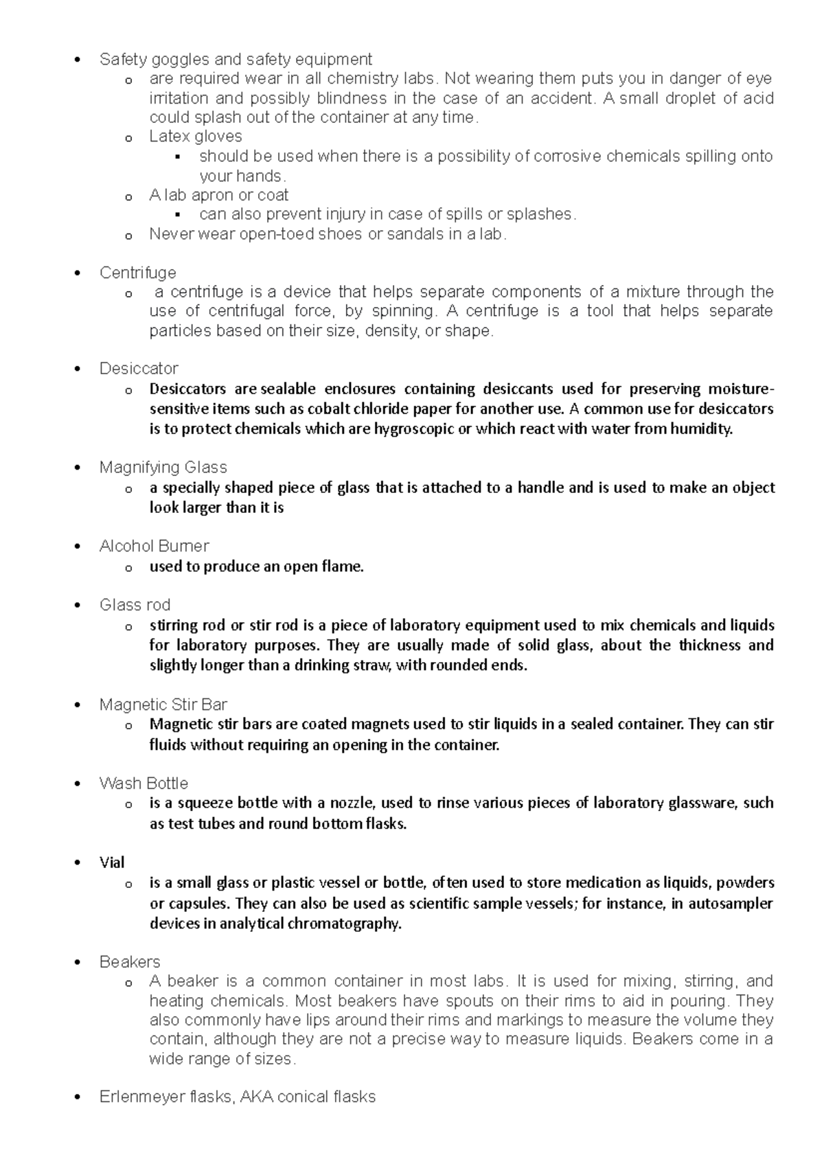 Lab Instruments - Safety goggles and safety equipment o are required ...