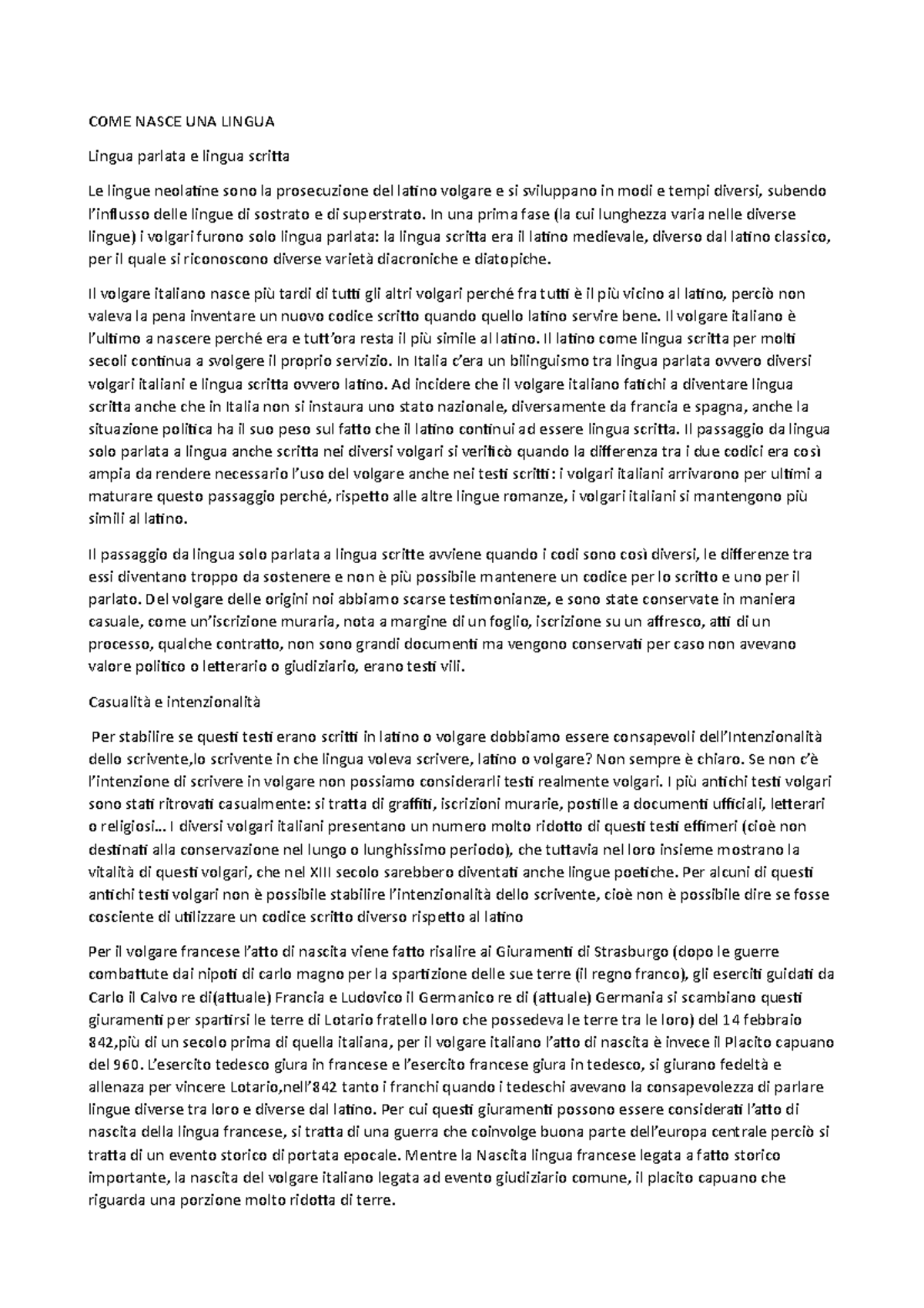 Gli esempi più antichi di letteratura volgare, le origini del volgare ...