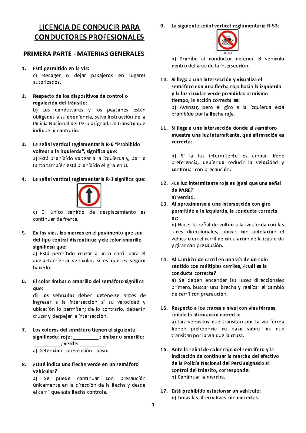 Reglamento A 3 C - LICENCIA DE CONDUCIR PARA CONDUCTORES PROFESIONALES ...