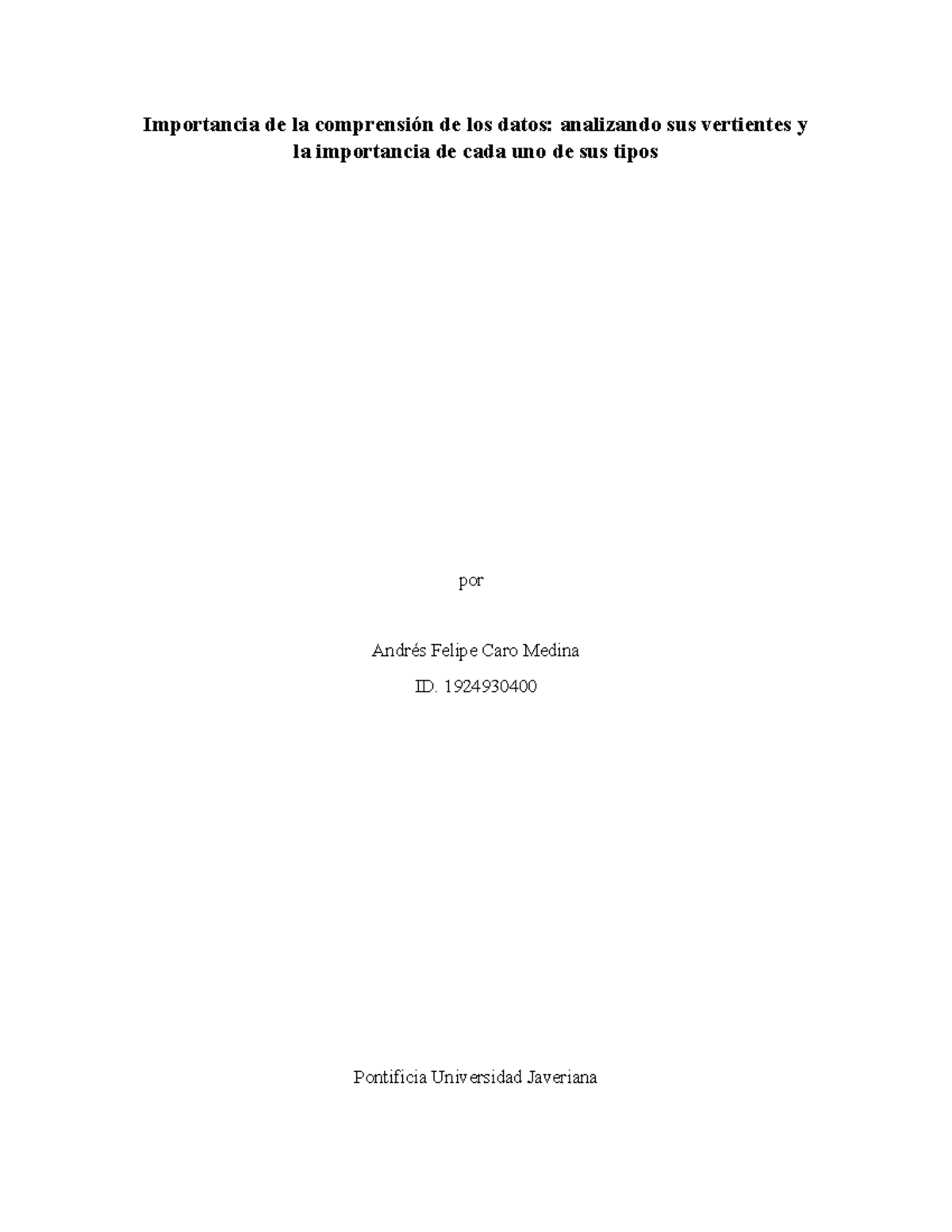 Importancia de la comprensión de los datos - Análisis de Datos ...