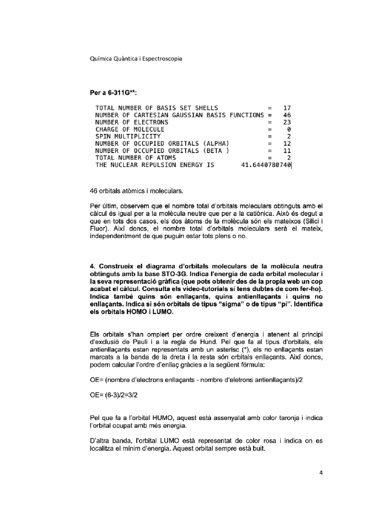 QQE 1 - treball quantica - Química - UdG - Studocu