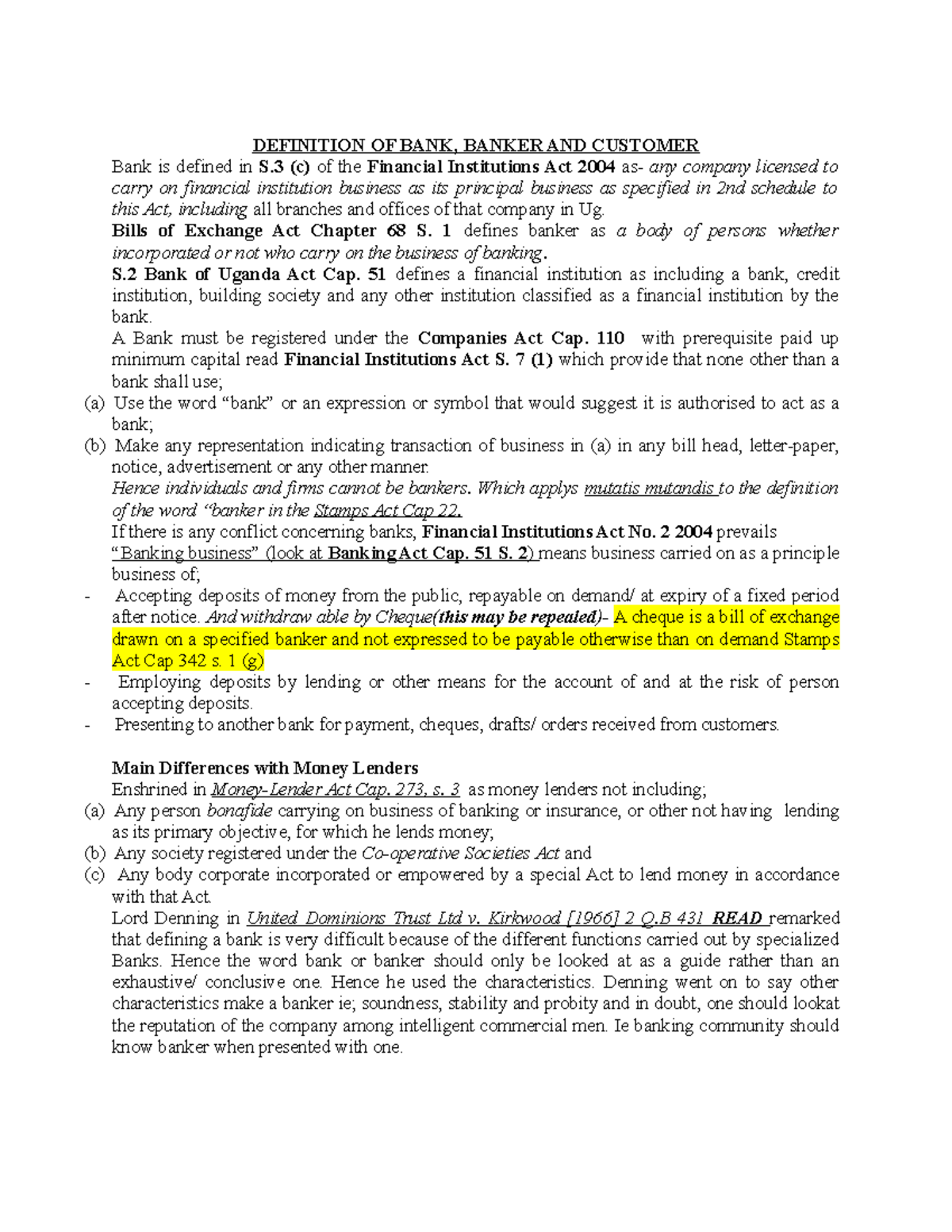 Banking summary - human interactioon - DEFINITION OF BANK, BANKER AND ...