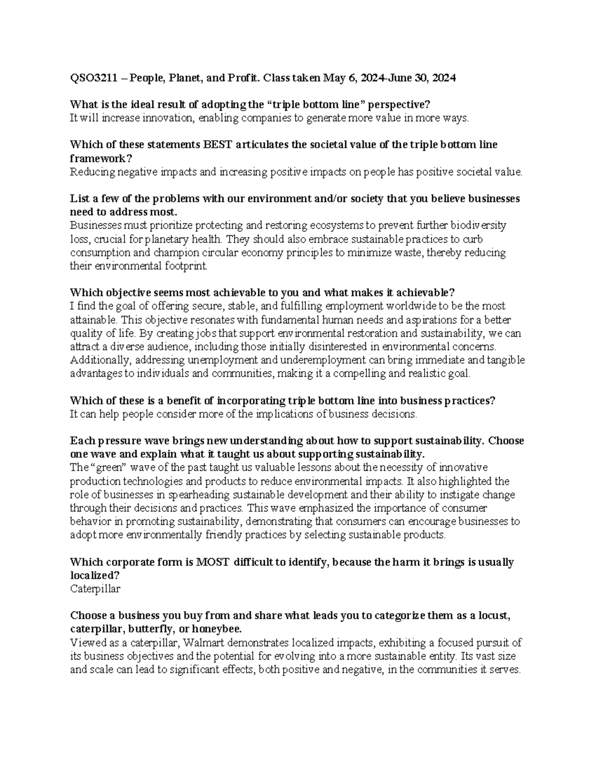 QSO321 Module 1-1 Soomo Webtext Questions May 2024 Grade A - QSO3211 – People, Planet, and ...