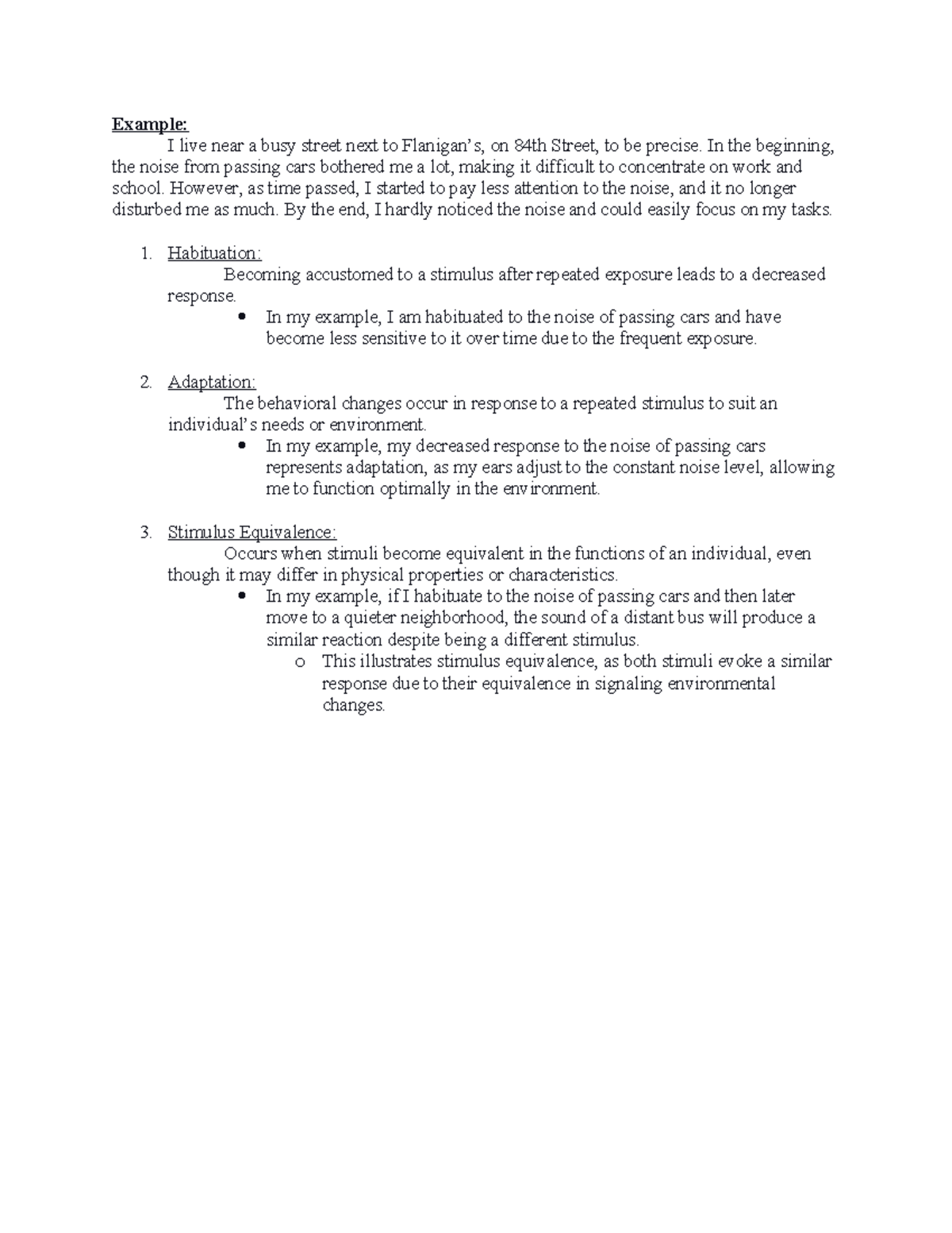 EAB4764-Week 9 Assignment - Example: I live near a busy street next to ...