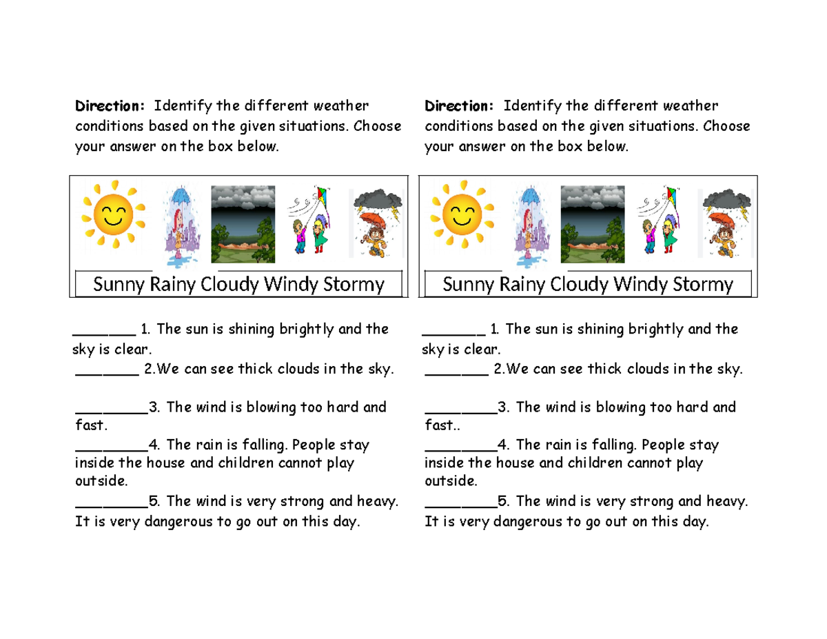 Assement in Elementary Grades - Direction: Identify the different ...