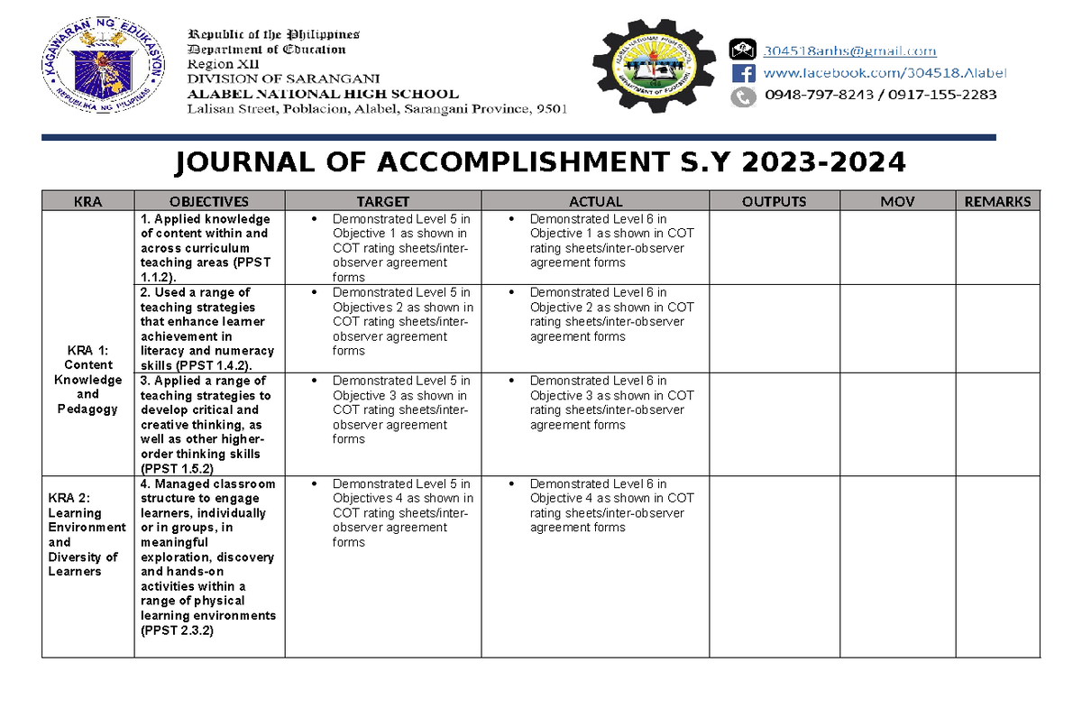 Journal-OF- Accomplishment-MARC QUIA - JOURNAL OF ACCOMPLISHMENT S 2023 ...