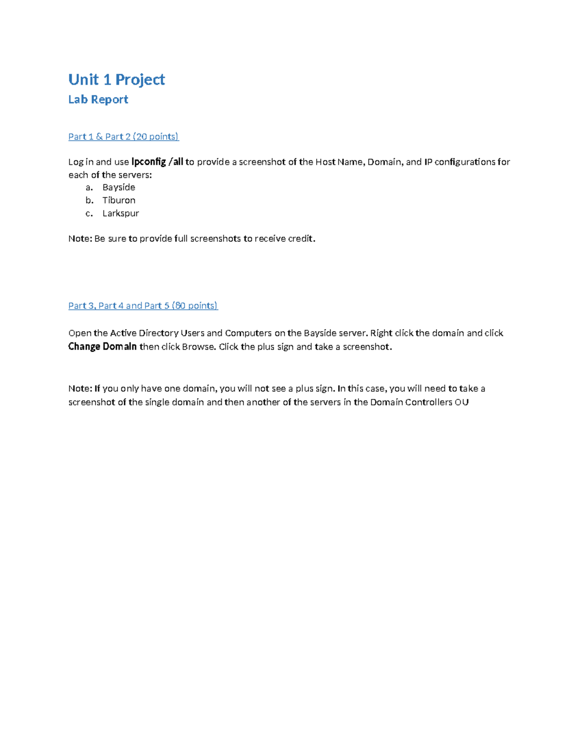 Chemistry equation - Unit 1 Project Lab Report Part 1 & Part 2 (20 ...