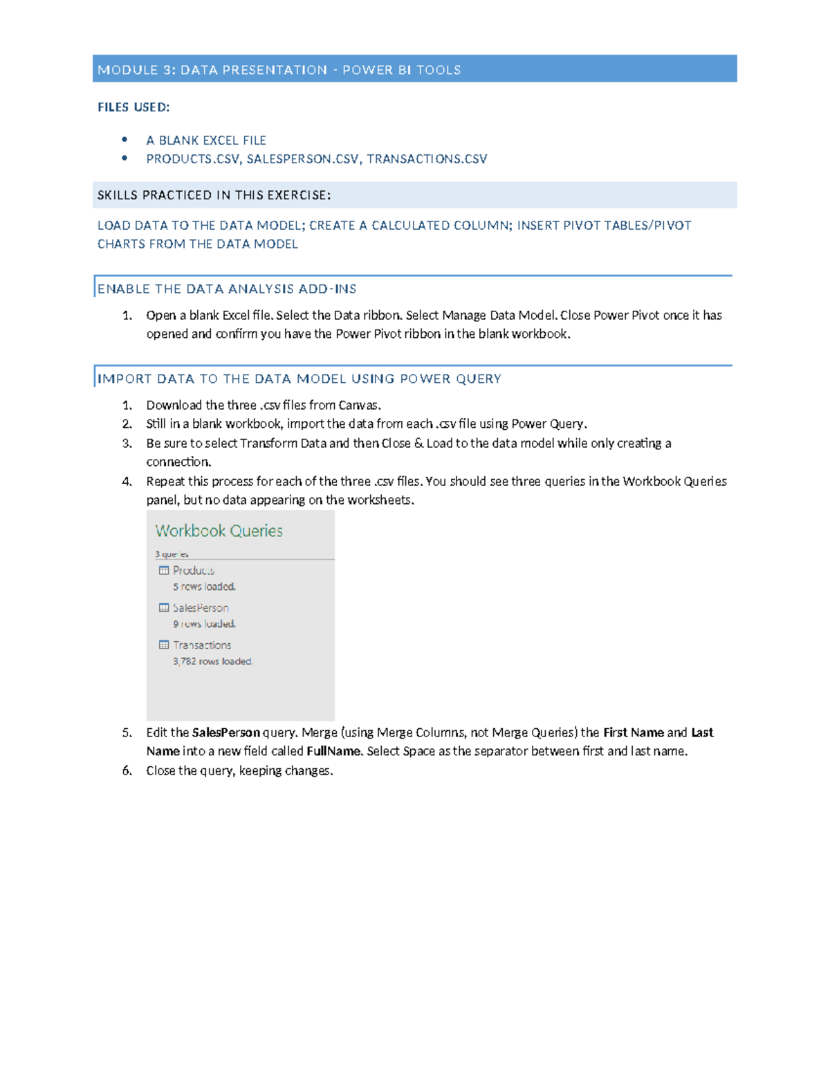 Explanatory Analysis Skill Check - MODULE 3: DATA PRESENTATION - POWER ...