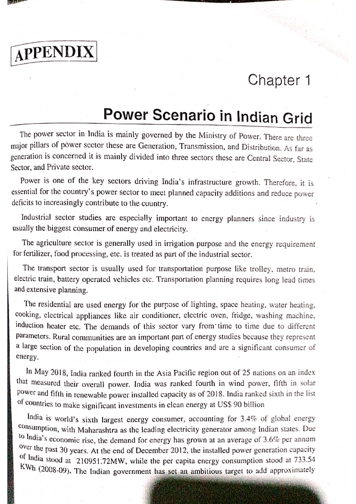Power scenario in India - power system analysis - Studocu