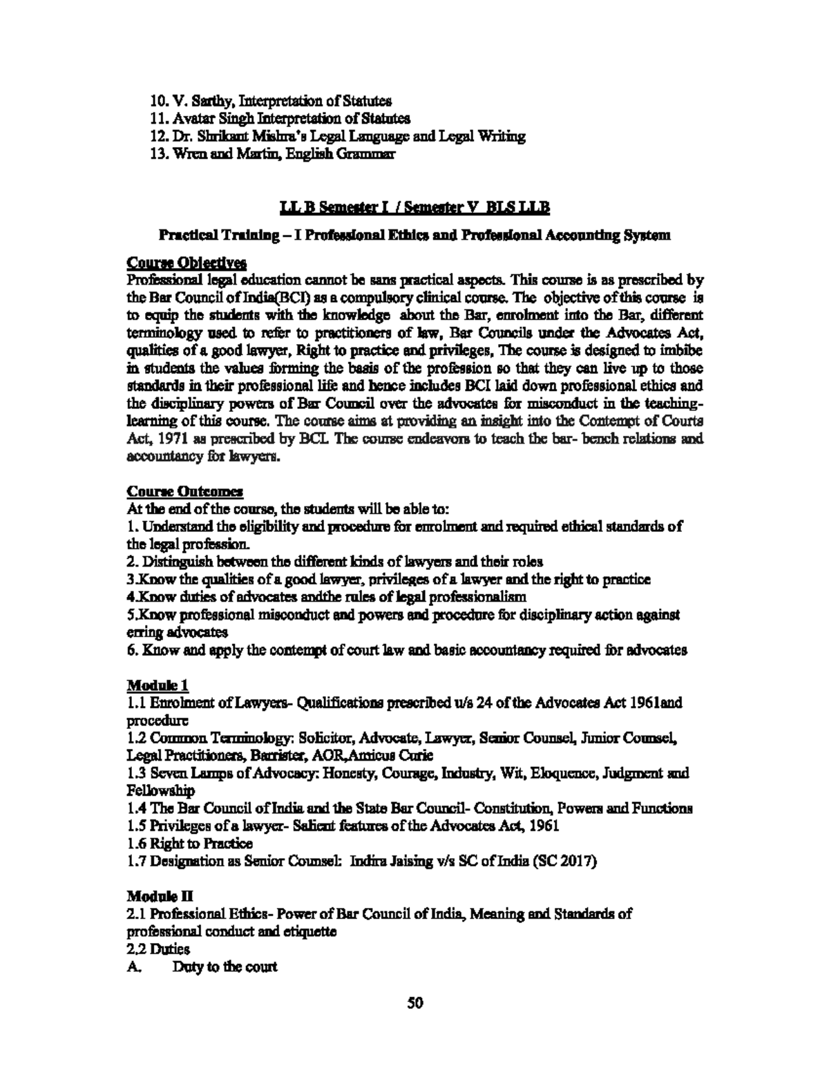 Legal Language and Legal writing - 10. V. Sarthy, Interpretation of ...