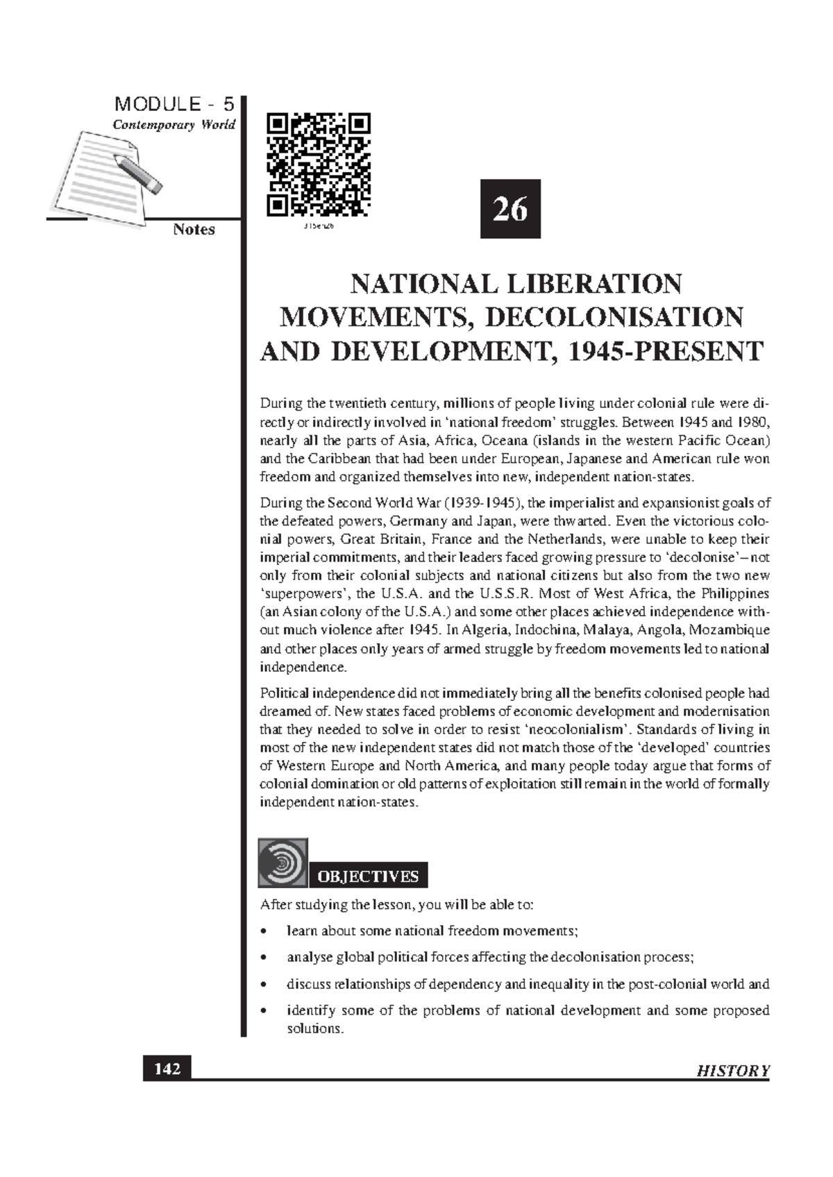315 History Eng Lesson 26 - Contemporary World NATIONAL LIBERATION ...