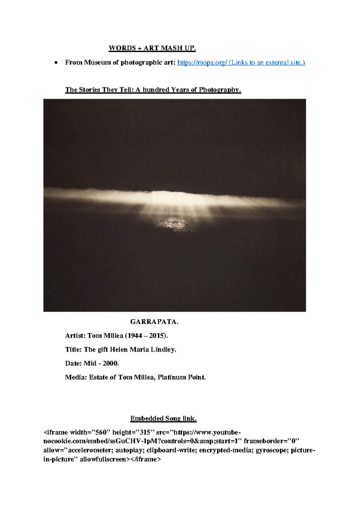 Words and Art Mash up - WORDS + ART MASH UP. From Museum of ...