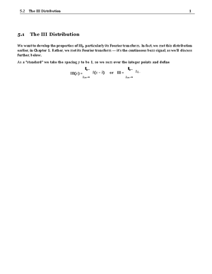 The Fourier Transform of a Tempered Distribution - ( ) r r It’s time to ...