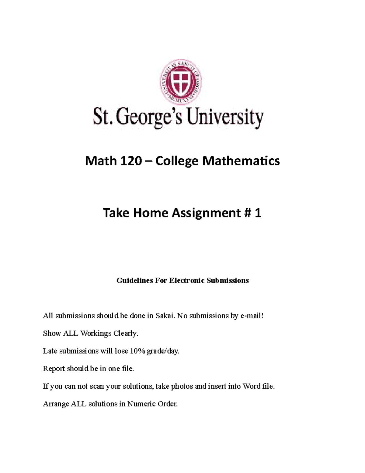 Take Home 1 Summer 22 v1 FMI1 - Math 120 – College Mathematics Take ...