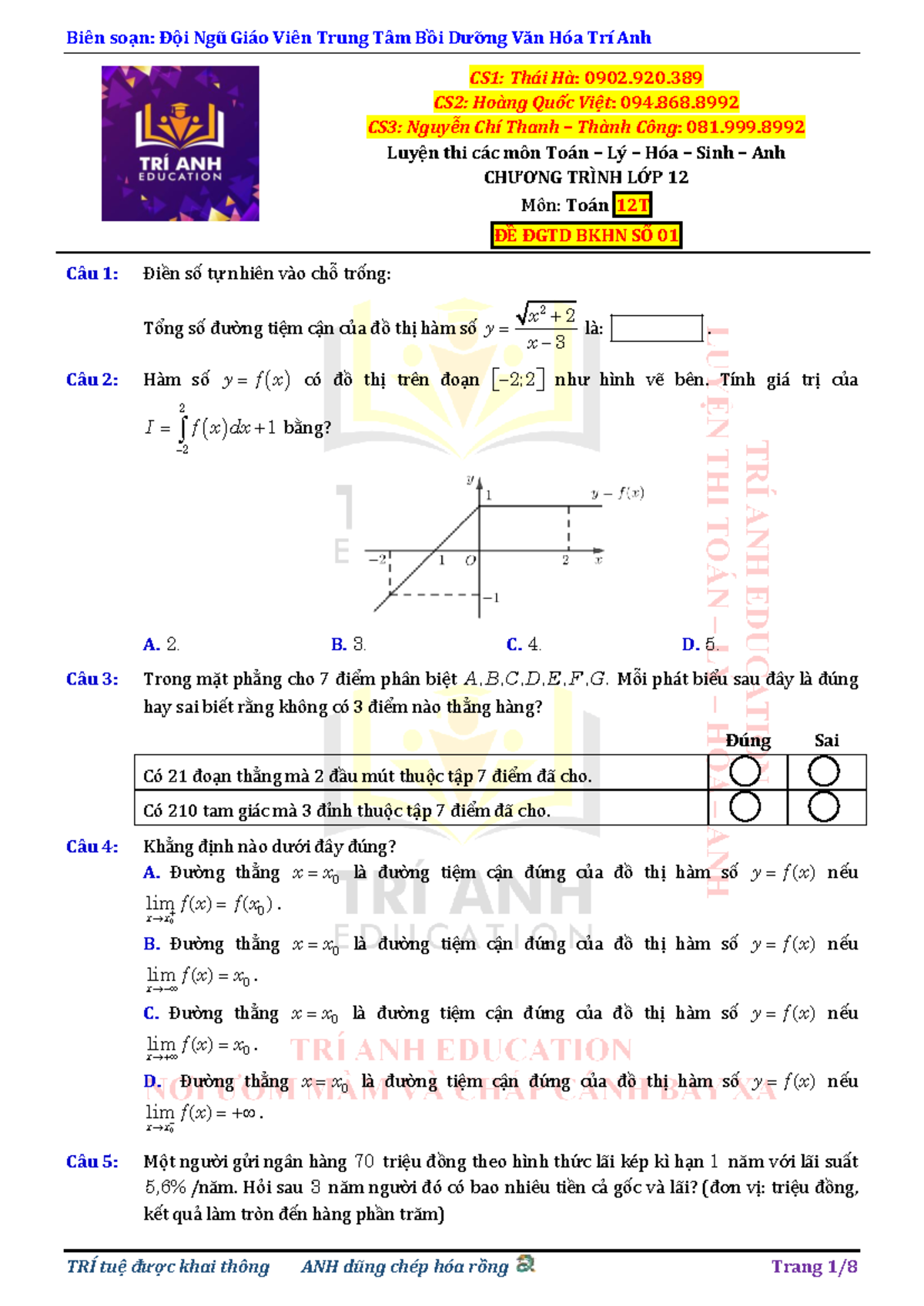 1 - đqdq - CS1: Thái Hà: 0902. CS2: Hoàng Quốc Việt: 094. CS3: Nguyễn ...