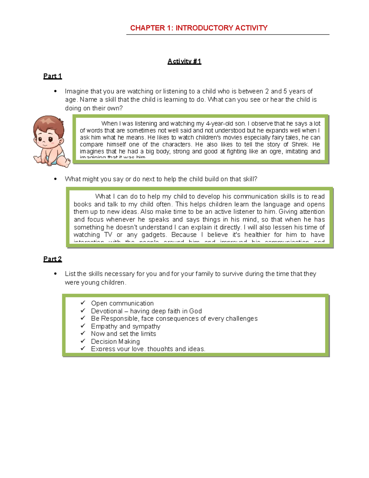 Chapter 1- Child Adolescent AND Development - CHAPTER 1: INTRODUCTORY ...