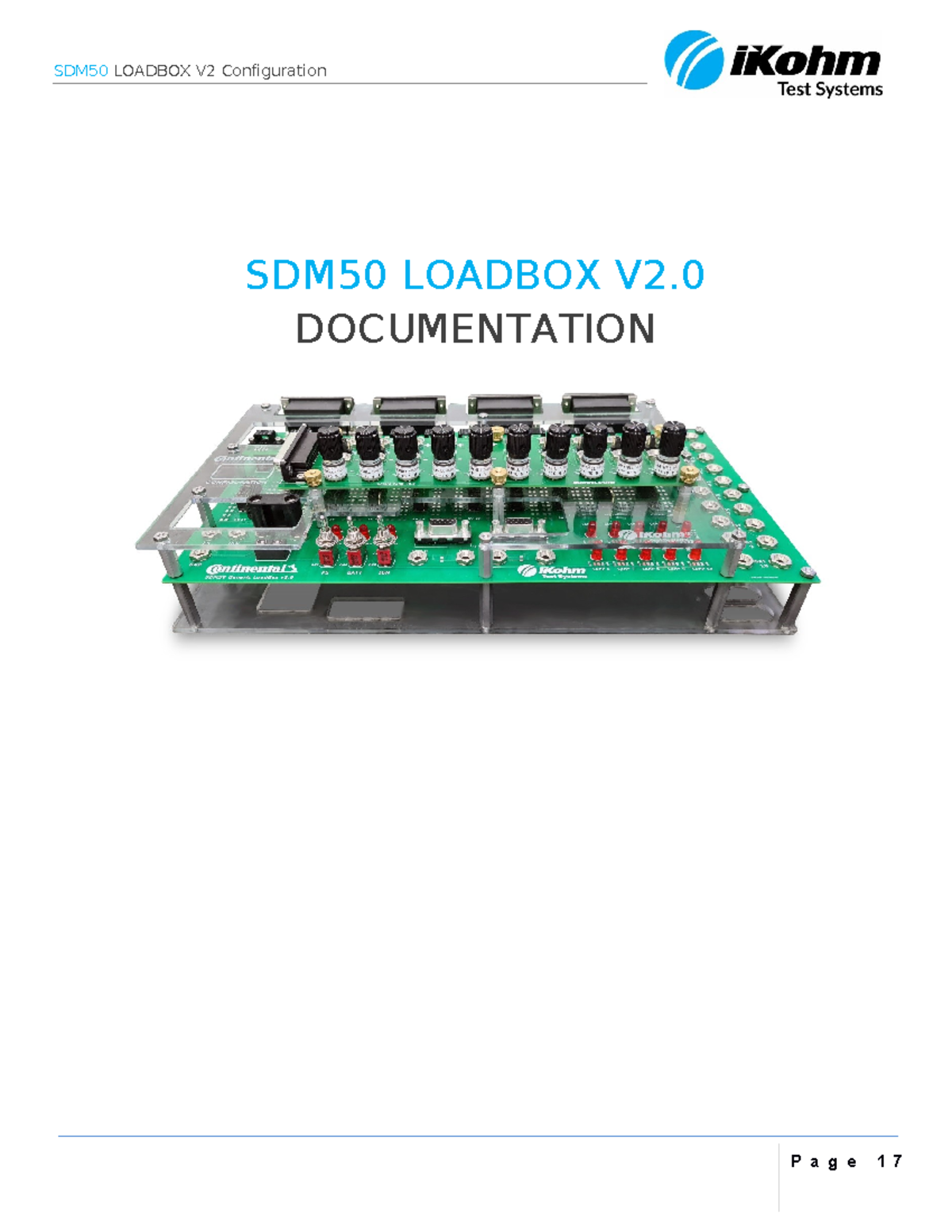 SDM50 Load Box Documentation v2(Referencia) - SDM50 LOADBOX V2. DOCUMENTATION SDM50 Generic main ...