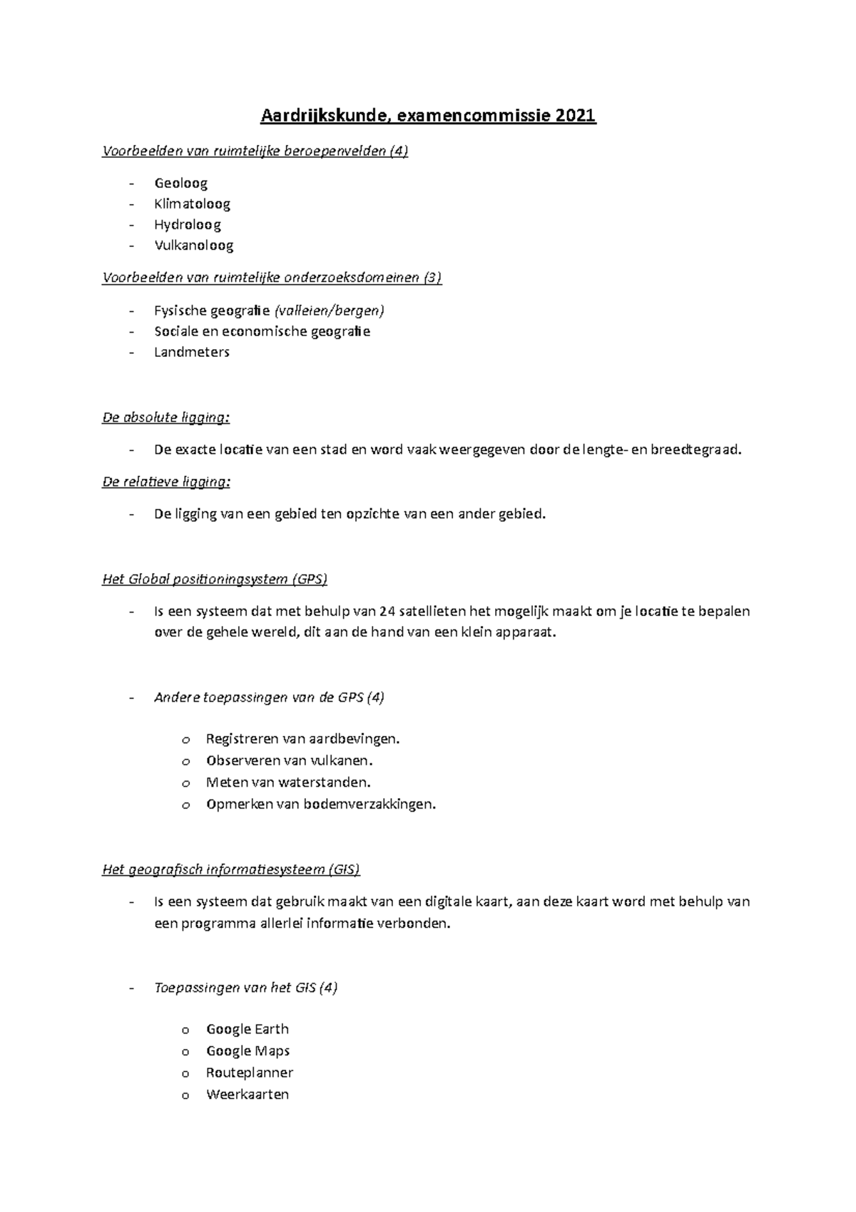 Aardrijkskunde middenury 2021 - Aardrijkskunde, examencommissie 2021 ...