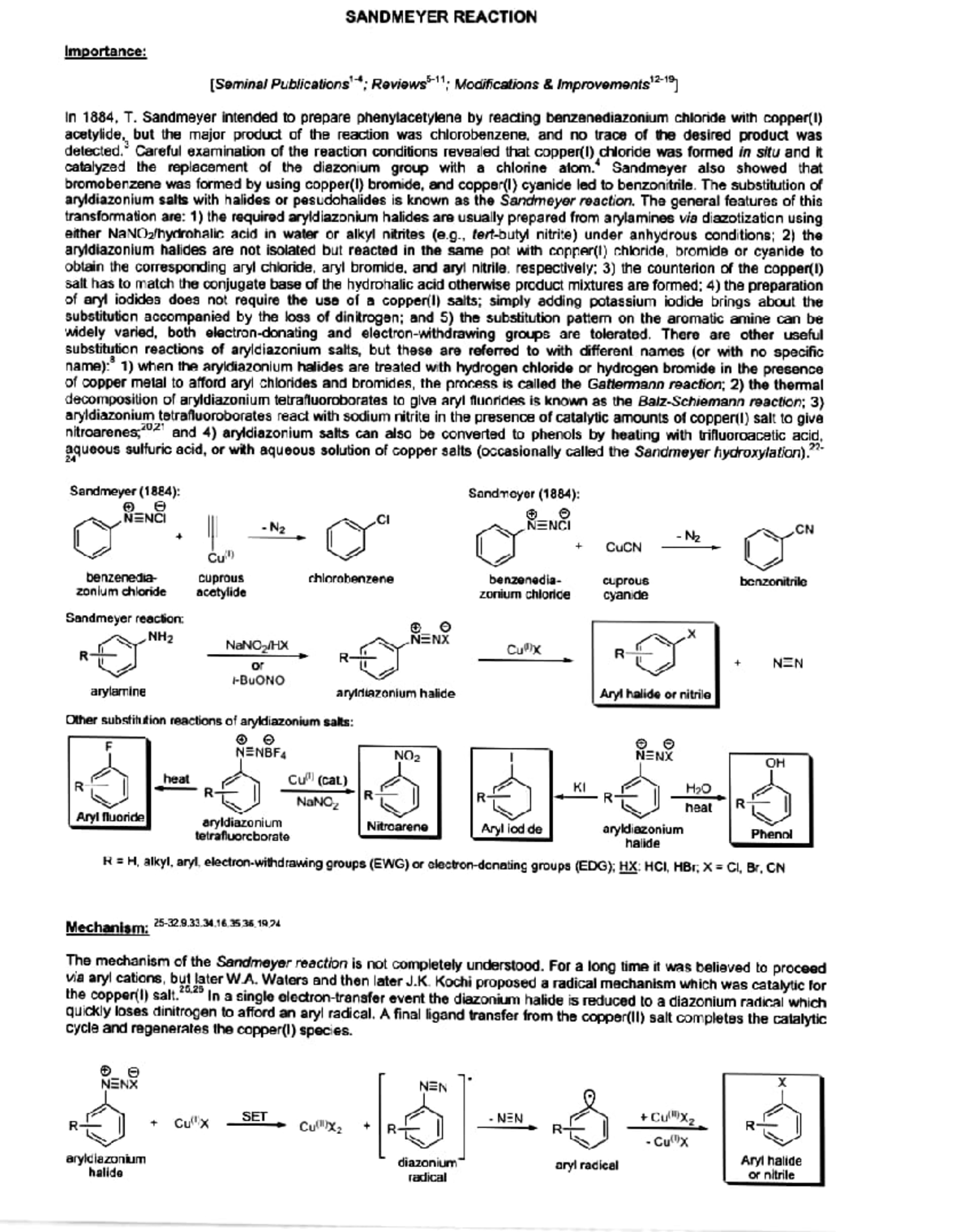 Sandmeyer reaction - SANDMEYER REACTION Importance [Seminal ...
