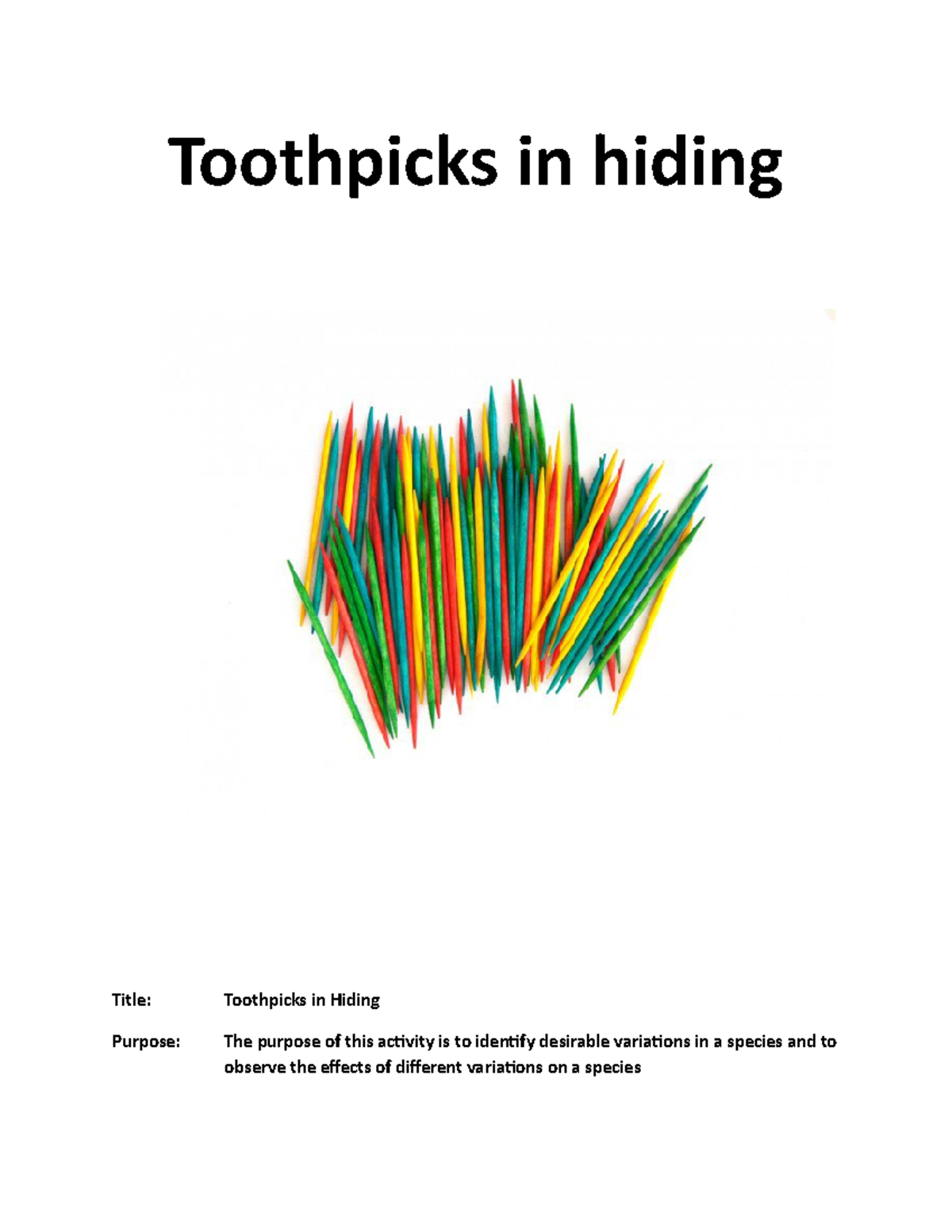 Toothpicks lab Gifted honors copy - Toothpicks in hiding Title ...