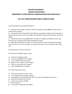 3 - notes - Communication Skills - KU - Studocu