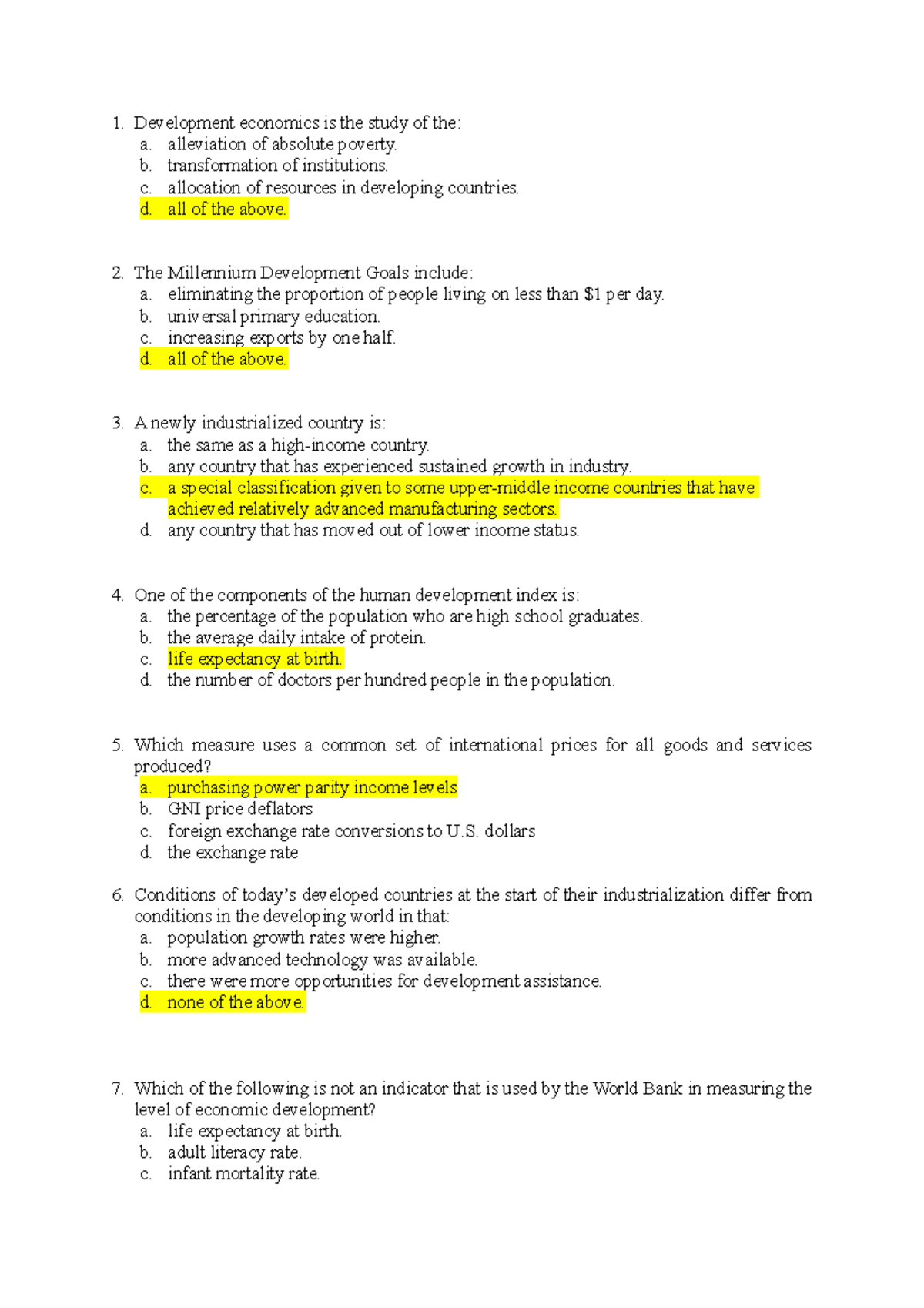 ECON2560 TUT1 - Tutorial multi choice answers - ECON2560 - UQ - Studocu