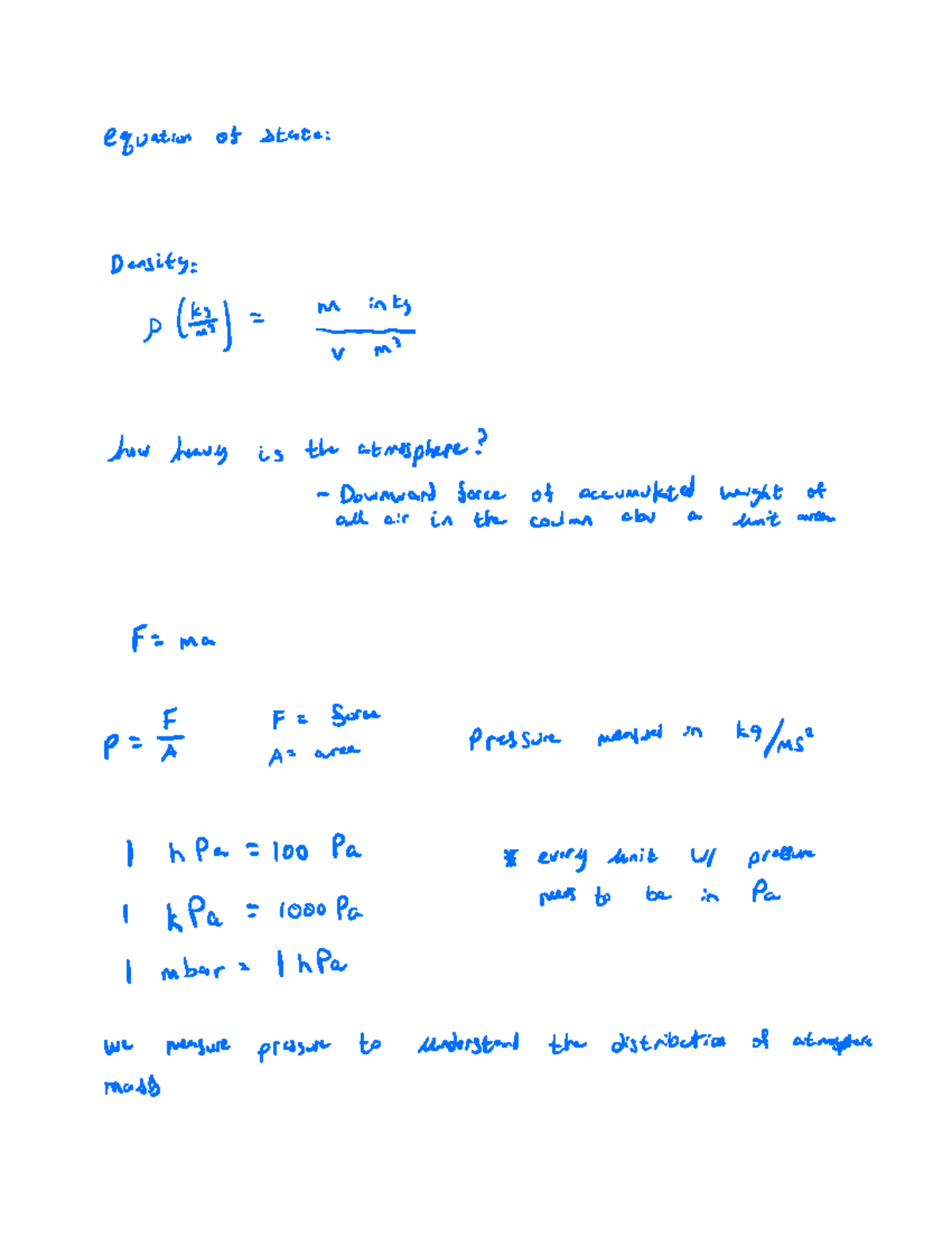 Note Aug 29, 2022 3 00 30 PM - equation of state Density E how heavy is ...
