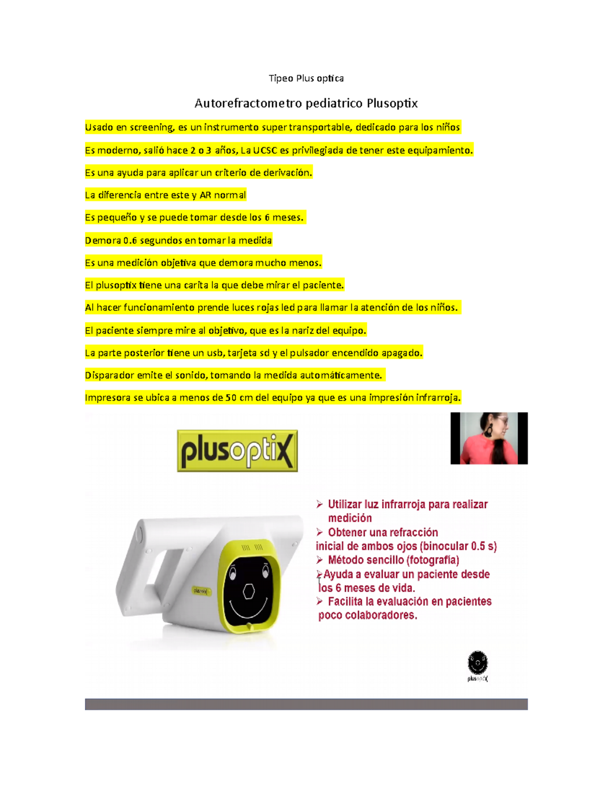 Tipeo Plus optiX - Tipeo Plus optica Autorefractometro pediatrico ...