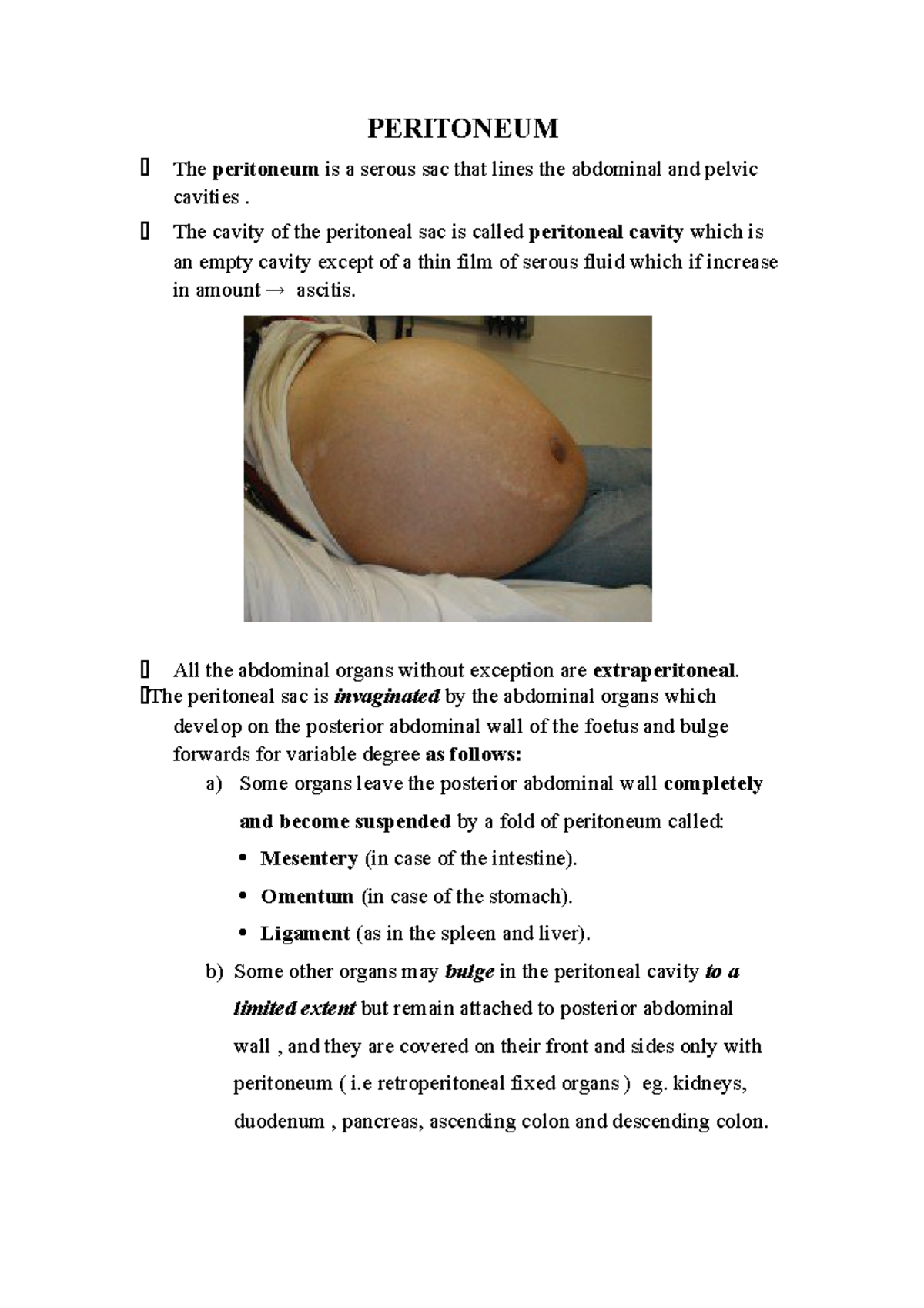 Anatomy peritoneum final - PERITONEUM The peritoneum is a serous sac ...