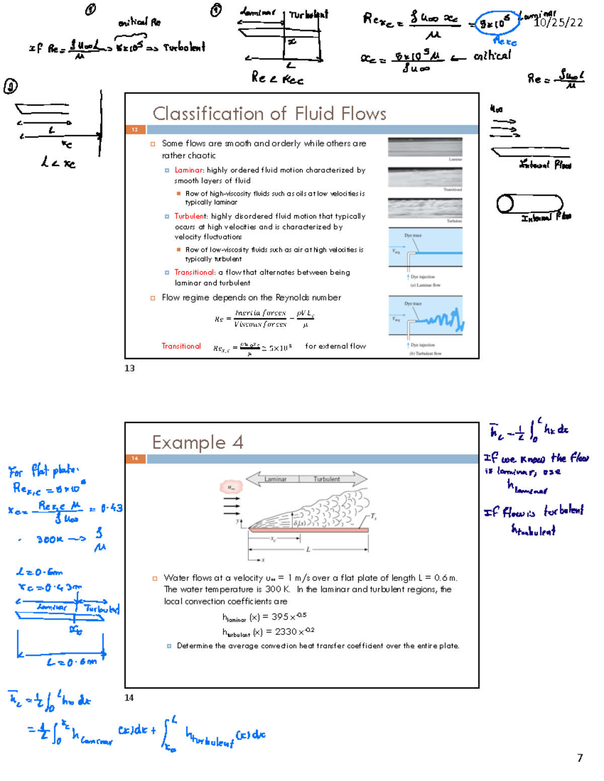 Pt3 Lecture 18 Introduction to Convection - 10/25/ 7 Classification of Fluid Flows 13 ̈ Some ...