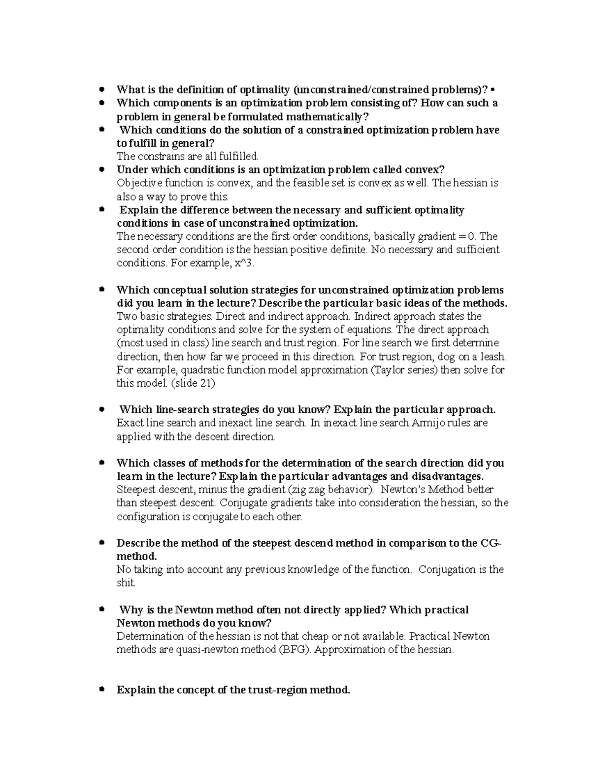 Applied Numerical Optimization - What is the definition of optimality ...