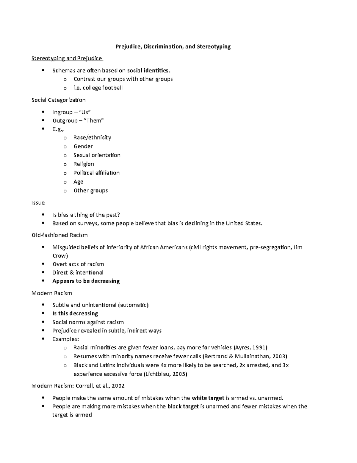 Prejudice, Discrimination, and Stereotyping - Prejudice, Discrimination ...