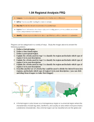 Human geography unit 1 notes - place: a specific point on Earth region ...