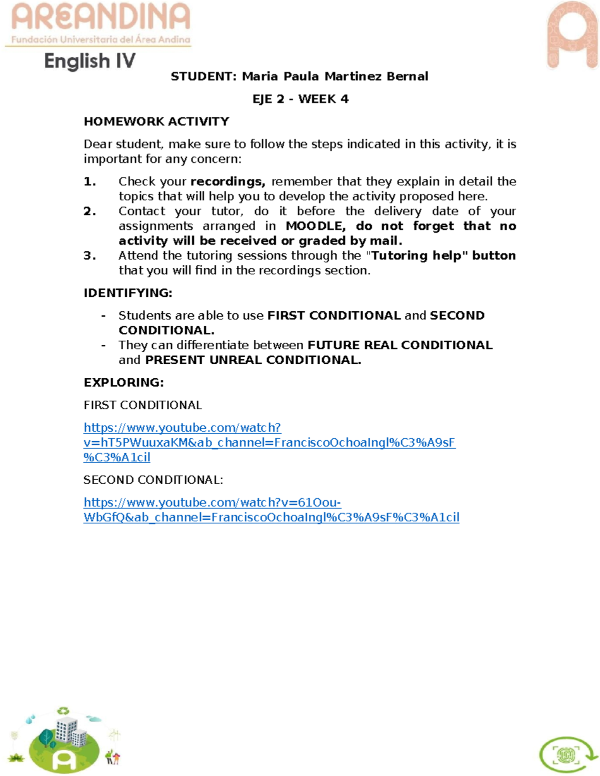 English 4 - EJE 2 - week 4 - taller - STUDENT: Maria Paula Martinez ...