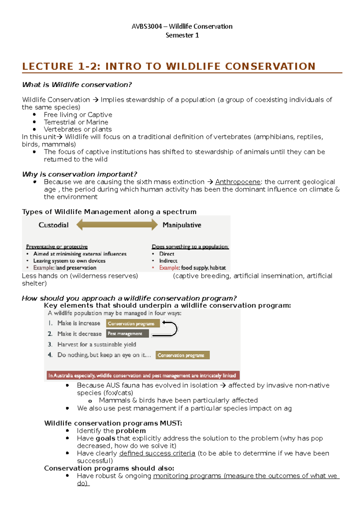 Document 1 - Full Lecture Notes - Semester 1 LECTURE 1-2: INTRO TO ...