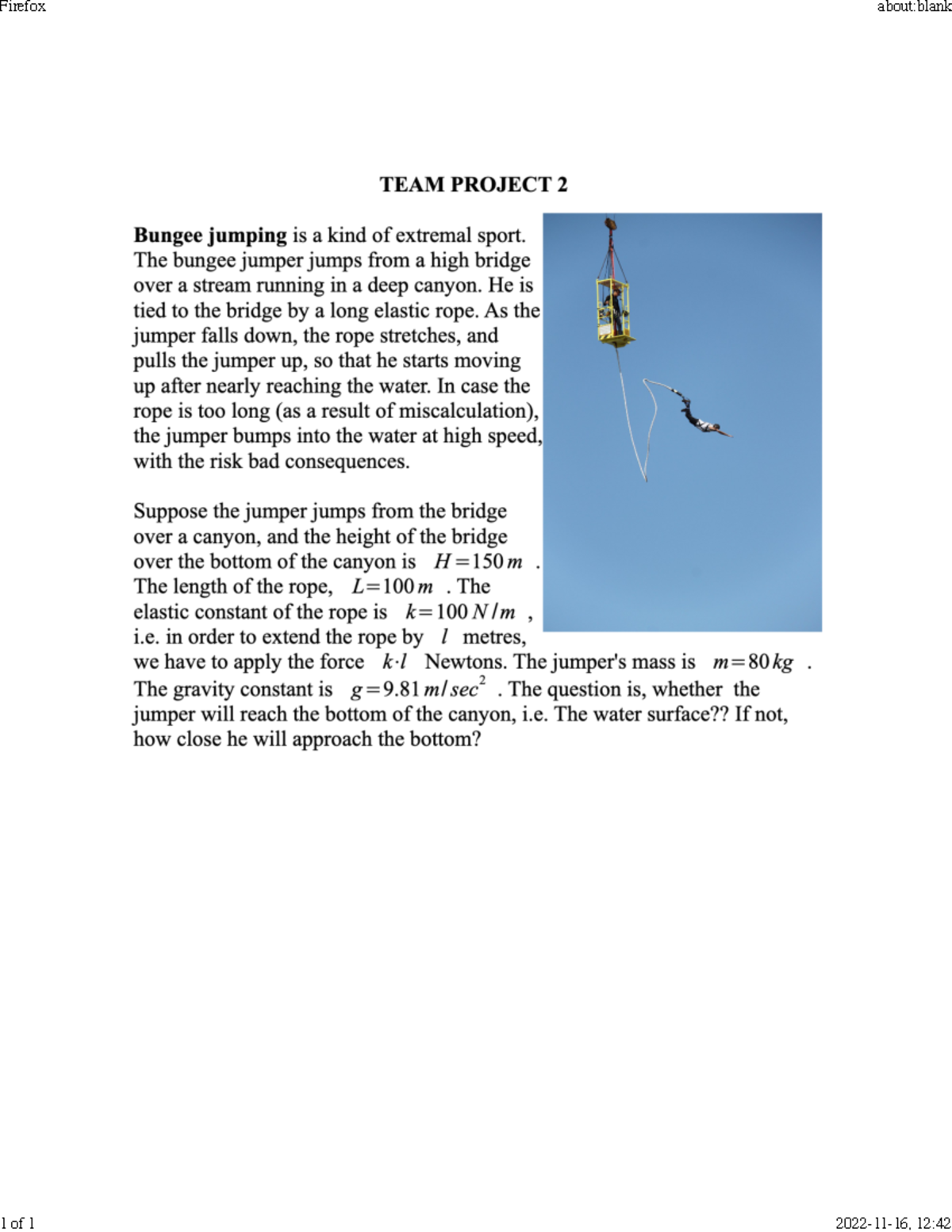 Team project 2 - Fall 2022 - ENGR 213 - Firefox about:blank 1 of 1 2022-11-16, 12: - Studocu