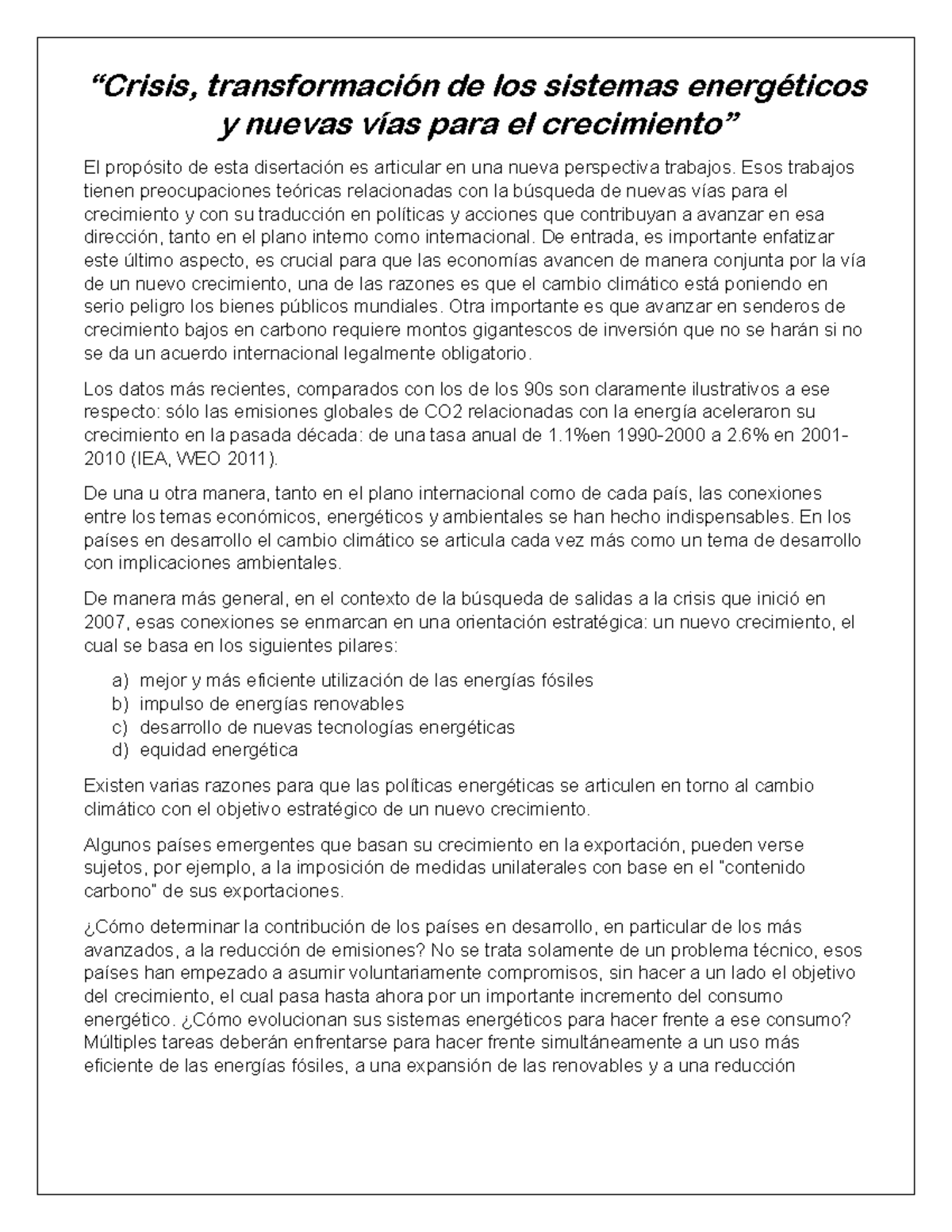 Crisis - lol - “Crisis, transformación de los sistemas energéticos y ...