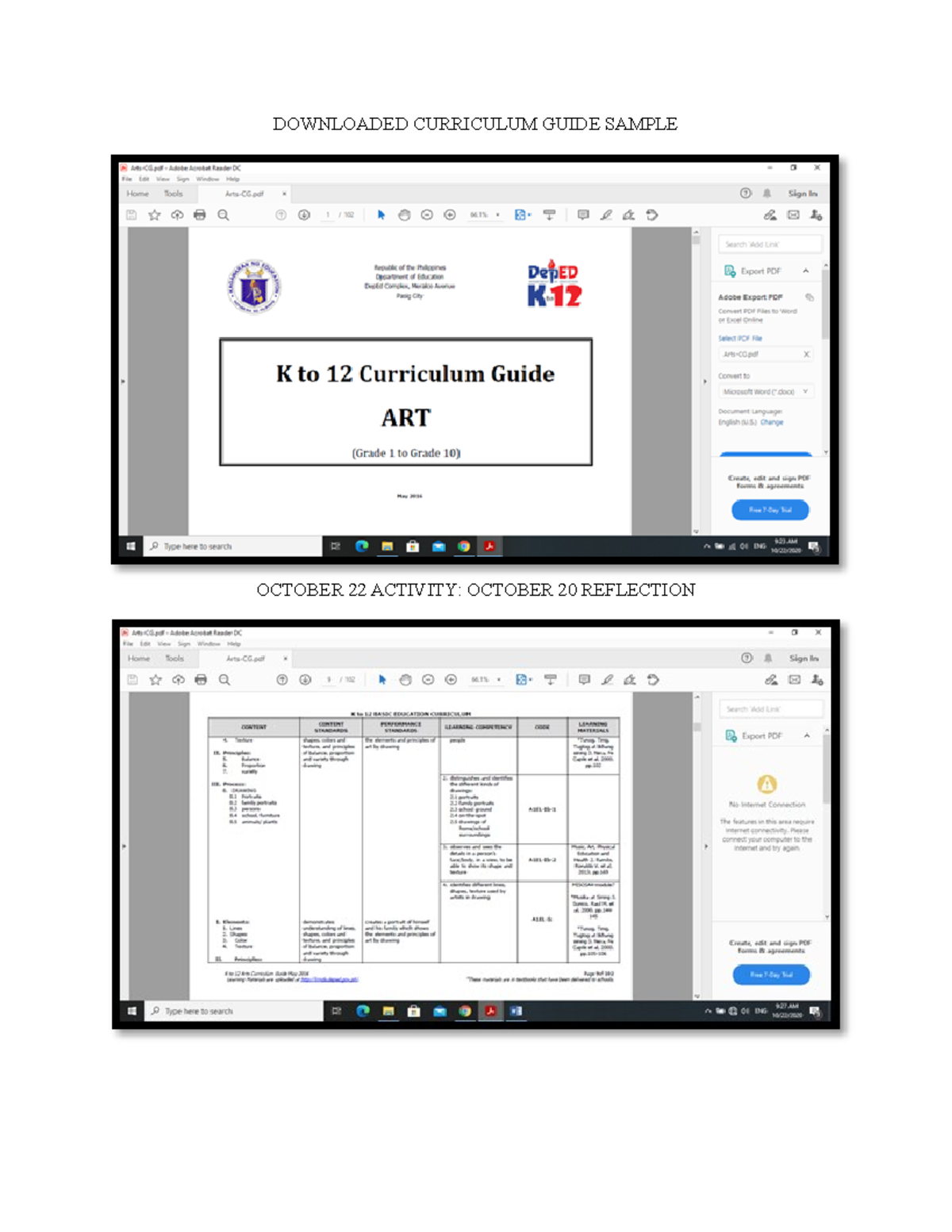 Curriculum Guide, Reflection & Innovative Proj - DOWNLOADED CURRICULUM ...