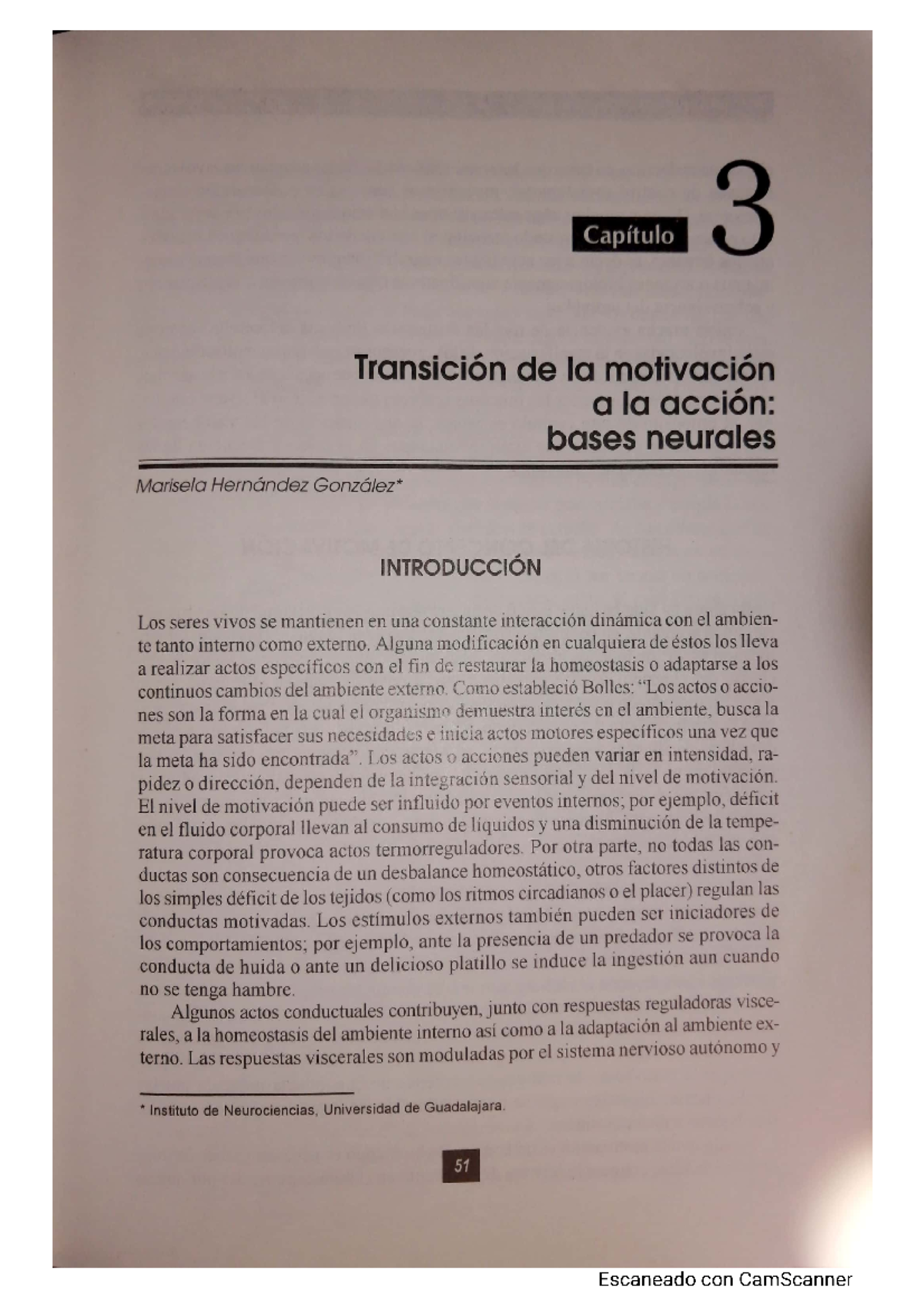 Transición de la motivación a la acción: bases neurales; Texto de ...