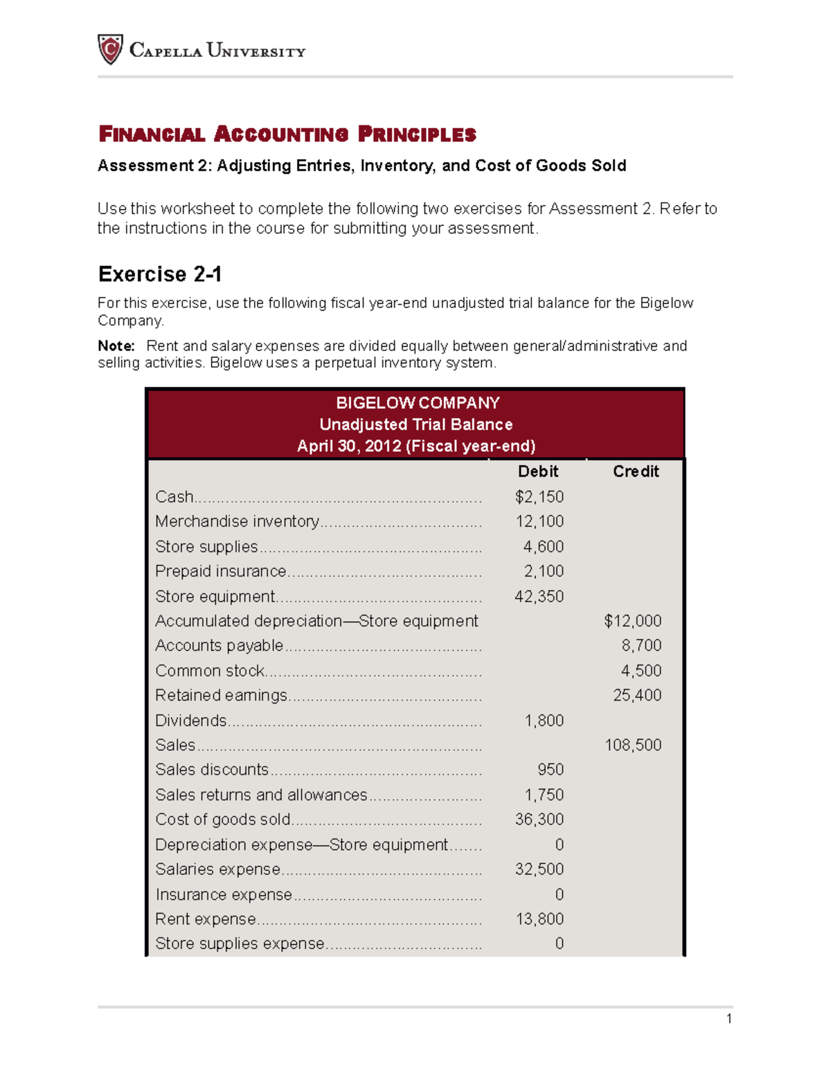 02a1 adjusting entries worksheet - FINANCIAL ACCOUNTING PRINCIPLES ...