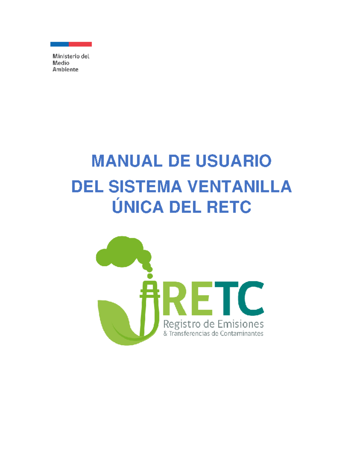 Manual de usuario del sistema ventanilla unica del RETC - MANUAL DE ...