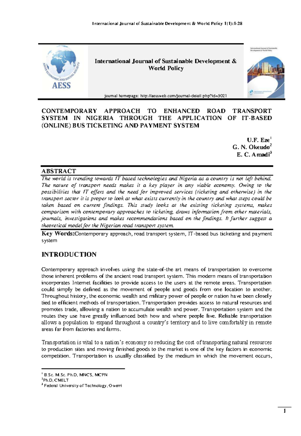 International Journal of Sustainable Dev - CONTEMPORARY APPROACH TO ...
