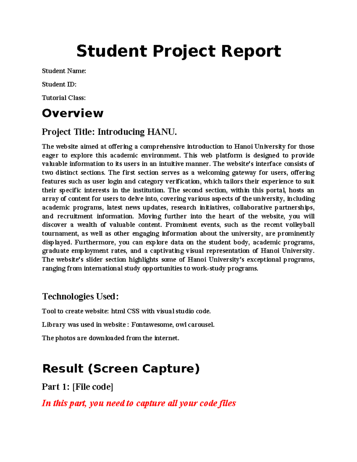 Example Project Report 1 - Psychology of Communication - Studocu