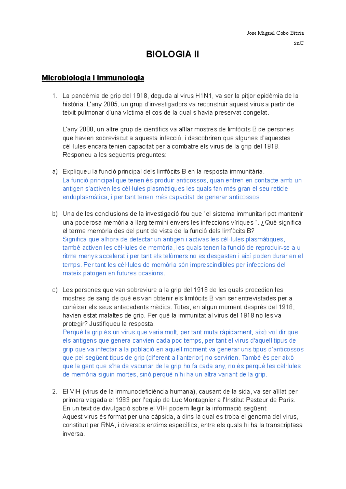 BIO II Exercicis Microorganismes i immunologia - Jose Miguel Cobo ...