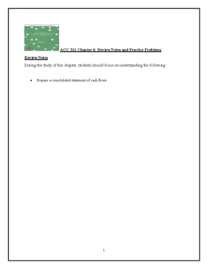 ACC-311 Chapter 5 Review Notes and Practice Problems with answer - ACC ...