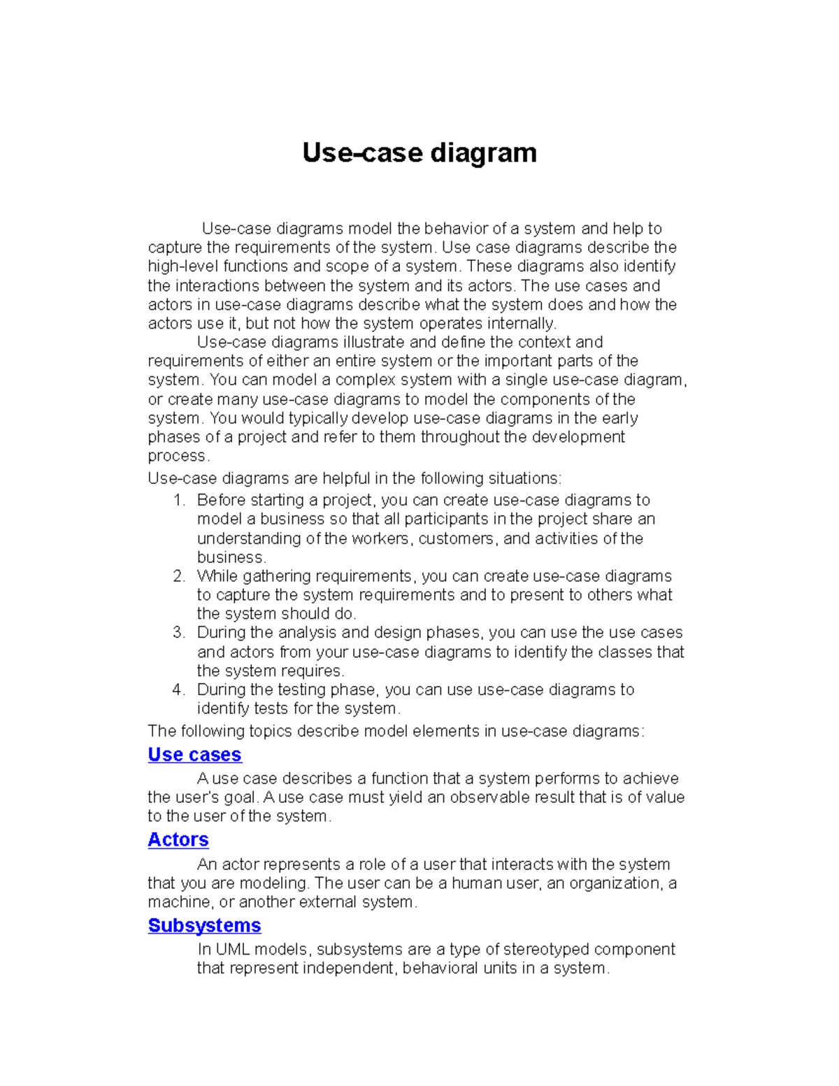 Case daf - Use-case diagrams model the behavior of a system and help to ...